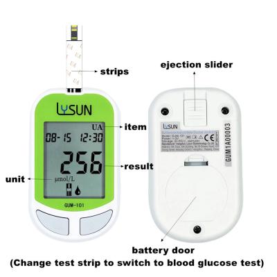 Cina Misuratore di acido urico portatile compatto e leggero Lysun GUM-101 in vendita