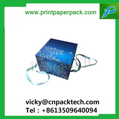 China Customized Ribbon Foldable Jewelry / Chocolate/ Cosmetic/Candy Cardboard Christmas Gift Box for sale