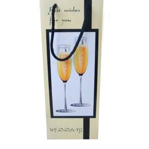 China Custom Wine Bag Assorted Color Promotional Shopping Paper Bag for sale