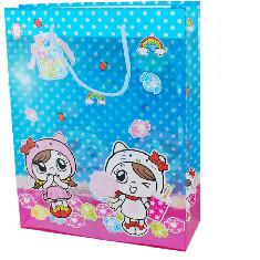 China Customized Elegant Pink Love Paper Shopping Bag New Year Gift Paper Bag for Kids for sale