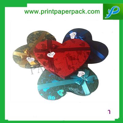 China Romantic Wedding Favor Gift Paper Box Heartshaped Candy Chocolate Jewelry Packing Box for sale
