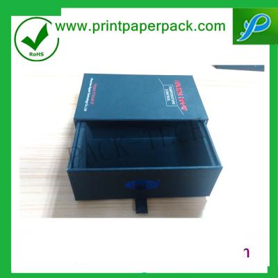 China Custom Handmade Sliding Double Drawer Style Paper Box for Cosmetic/Jewelry/Gem/Bijou Recyclable Paperboard Gift Belt Box for sale