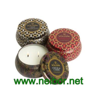 China 11oz/312g deep drawn special shape candle tin container for sale