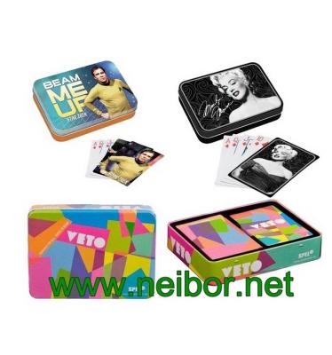 China poker tin box playing cards tin box for sale