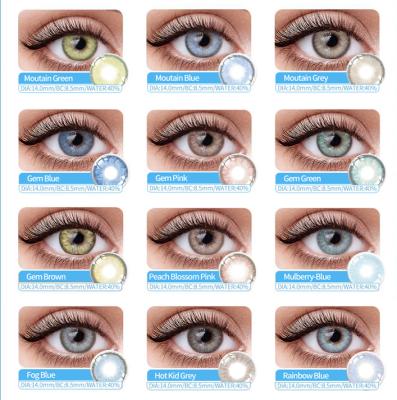 China Senhora fresca colorida Grey Color Contact Lenses azul da lente de contato da prescrição à venda