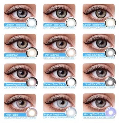 China Senhora fresca colorida Grey Color Contact Lenses azul da lente de contato da prescrição à venda