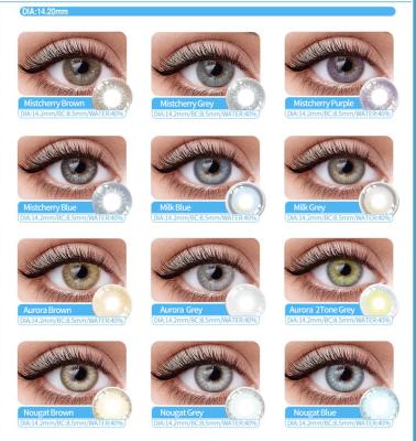 China Senhora fresca colorida Grey Color Contact Lenses azul da lente de contato da prescrição à venda