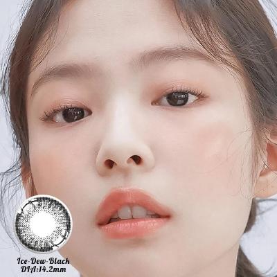 Cina Prescrizione su misura 14.5mm delle lenti a contatto di Logo Ice Dew Natural Black in vendita