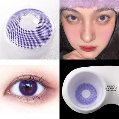 Cina Lente a contatto ametista 14.2mm di colore dell'occhio realistico per uso quotidiano in vendita