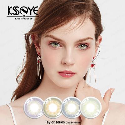 中国 KSSEYEの訂正14mmのための最も自然な着色された灰色の青いコンタクト レンズ 販売のため
