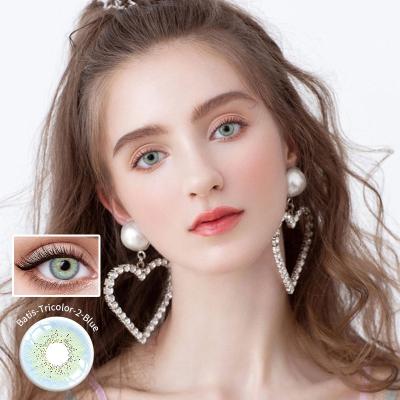 Cina verde colorato mensile eliminabile Grey Brown Blue della lente di 12 contatti di 14.2mm in vendita
