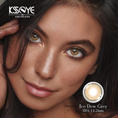 China Enhancement Beauty Icy Gray Contact Lenses 3 Tone 8.5mm for sale