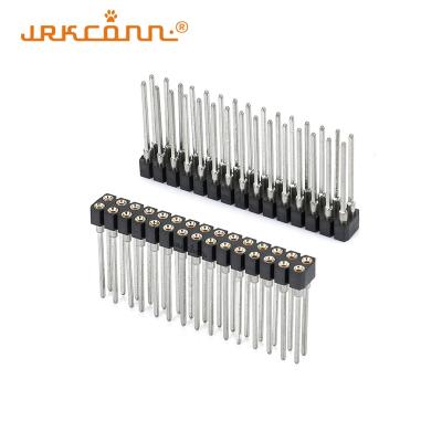 China 2.54mm Pitch Machined Female Header Connector with Square Contacts and Beryllium Copper for sale