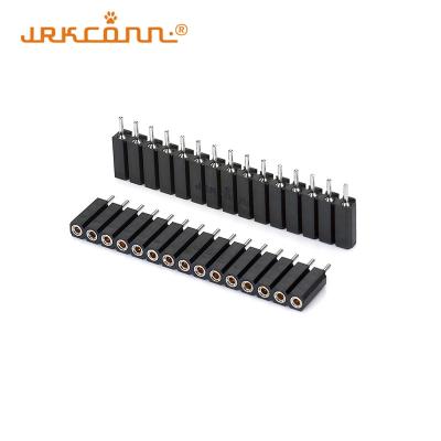 China Single Row ST Machined Female Header Connector Dip 3.0MM Gold Plated for sale
