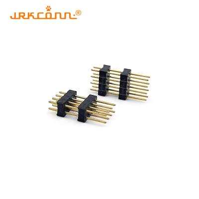 ダブル プラスチック ST 2.54mm ピッチ 8ピン 女性 ヘッダー 180度 丸い穴