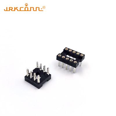 China Press-Fit IC Socket 2.54mm Solderless Press-Fit Mount Copper Alloy Contacts for sale