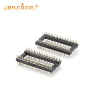 Quality 1.778mm Pitch 42Pin IC Pin Headers Gold Flash H10.0mm Black PBT for sale