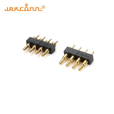 4P Brass Pogo Pin Connector with Nickel Gold Plating for PCB