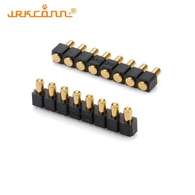 China 8P Pogo Pin Connector SMT 2A Current Brass Alloy C3604 for sale