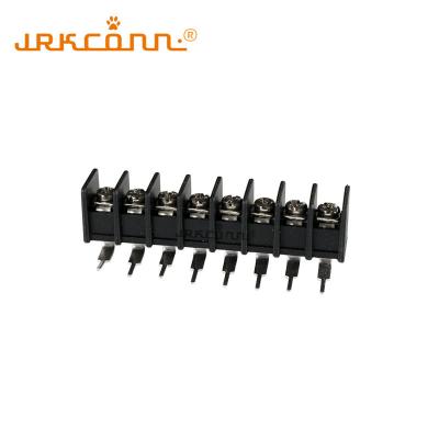 China 8 Poles Right Angle Type Barrier Terminal Block with 15 Amp Current Rating Screw Terminal Connector for sale