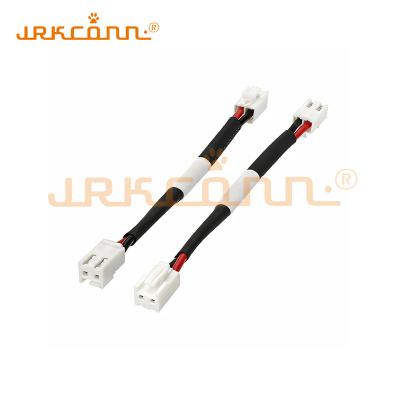 China UL1015 20AWG Power Cable Assembly with VH3.96 2Pin Connector and Fiberglass Tube Protection for sale