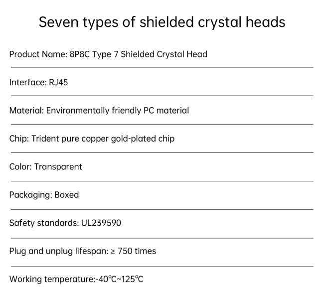 Side view of RJ45 connector showing three-fork structure