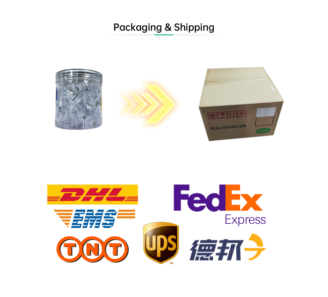 Technical drawing of RJ45 connector dimensions