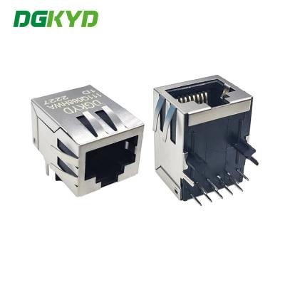 Китай Соединителя pcb порта гигабита DGKYD111Q068HWA1D гнездо сети lightless одиночного встроенное модульное поднимает RJ45 домкратом продается