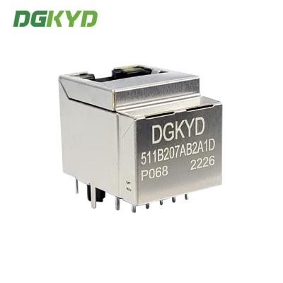 China DGKYD511B207AB2A1DP068 180 graad ingekerfte RJ45-de filterpoe 6U van schakelaarethernet netwerkinterface Te koop