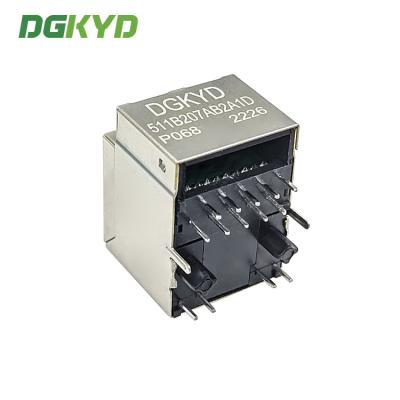 China DGKYD511B207AB2A1DP068 180 graad ingekerfte RJ45-de filterpoe 6U van schakelaarethernet netwerkinterface Te koop