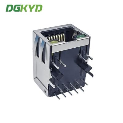 Chine Base-T 1000 de DGKYD111B491DB1A1DP 10p8c PoE RJ45 Jack Ethernet Connector RJ45 avec le Magnetics, les en-têtes et les récipients de carte PCB à vendre