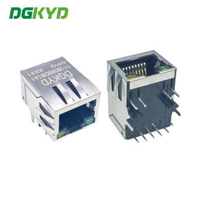 Китай Соединитель TAB-DOWN 1X1 10/100BASE POE сетевого интерфейса DGKYD111B089DB1A1DPQ RJ45 без 8 штырей продается