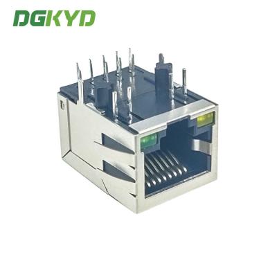 China DGKYD111B089DB1A1DPQ RJ45-de schakelaar van de netwerkinterface lusje-ONDERAAN 1X1 10/100BASE POE zonder 8 spelden Te koop