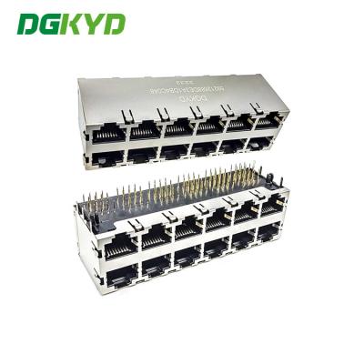 China DGKYD59212688DE3A1DB4C048-Contactdoos 2X6 van multi-Haven de RJ45 Gestapelde Ethernet Te koop