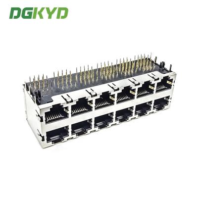 China DGKYD59212688DE3A1DB4C048-Contactdoos 2X6 van multi-Haven de RJ45 Gestapelde Ethernet Te koop