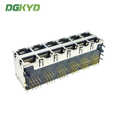 China DGKYD59212688DE3A1DB4C048-Contactdoos 2X6 van multi-Haven de RJ45 Gestapelde Ethernet Te koop