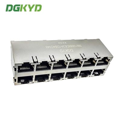 China DGKYD59212688DE3A1DB4C048-Contactdoos 2X6 van multi-Haven de RJ45 Gestapelde Ethernet Te koop