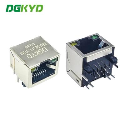 China KRJ-56S1X1YGNL Metal Shielded Cat5 Rj45 Female Connector for sale