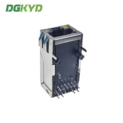 China De DGKYD411Q199DF5A1DP 6U RJ45 da rede único POE+ filtro portuário do conector com o protetor leve PBT 12PIN da tira à venda