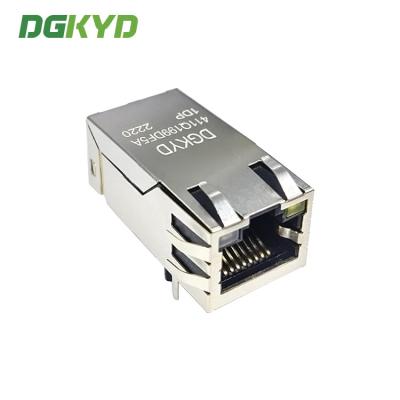 China De DGKYD411Q199DF5A1DP 6U RJ45 da rede único POE+ filtro portuário do conector com o protetor leve PBT 12PIN da tira à venda