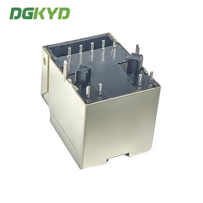 China DGKYD511B412AC2A2DPK2068 RJ45 het netwerkinterface 10p10c RJ45 van de 180 graad directe stop met licht Te koop