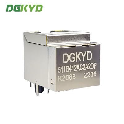 China DGKYD511B412AC2A2DPK2068 RJ45 het netwerkinterface 10p10c RJ45 van de 180 graad directe stop met licht Te koop