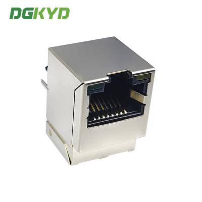 China DGKYD511B412AC2A2DPK2068 RJ45 het netwerkinterface 10p10c RJ45 van de 180 graad directe stop met licht Te koop