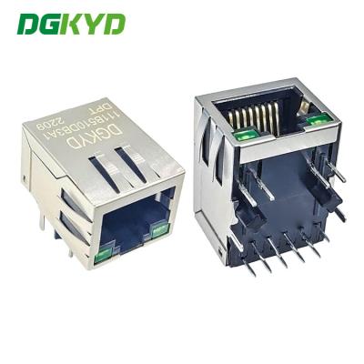 Китай Соединитель RJ45 DGKYD111B510DB3A1DPT одиночный гаван горизонтальный интегрировал штифт POE фильтра трансформатора вниз продается