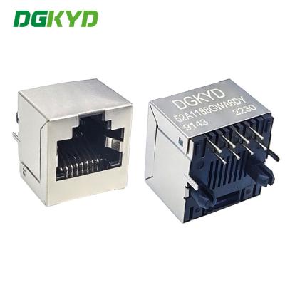 China Verbindungsstück DGKYD52A1188GWA6DY9143 52A RJ45 8P8C in der Linie 180 Grad-Sockel zu verkaufen