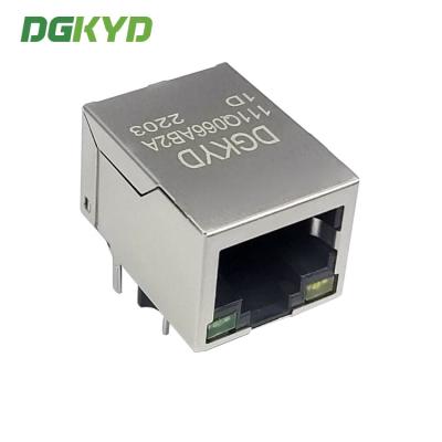China DGKYD111Q066AB2A1D RJ45-Netwerkschakelaar met Lamp Geen Geïntegreerde Modulaire het Blokinterface van Granaatscherfethernet Gigabit Te koop