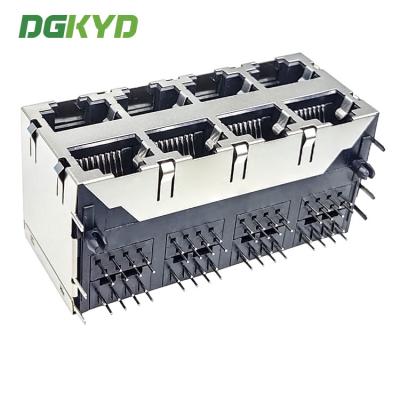 中国 DGKYD59212488HWA1DY1A シールド 2x4 マルチ ポート RJ45 コネクタ ライト/フィルタなし 販売のため
