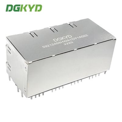 中国 DGKYD59212488HWA1DY1A シールド 2x4 マルチ ポート RJ45 コネクタ ライト/フィルタなし 販売のため