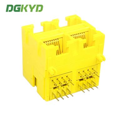 China DGKYD59212288IWB1DY1G022 Multiport RJ45 Connector All Plastic Lamp free 8P8C Network Interface Module without Filter for sale