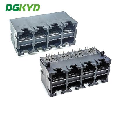 Chine DGKYD59212488IWA1DY1G022 Multiport RJ45 Connector All Plastic Lamp free 8P8C Network Interface Module without Filter à vendre